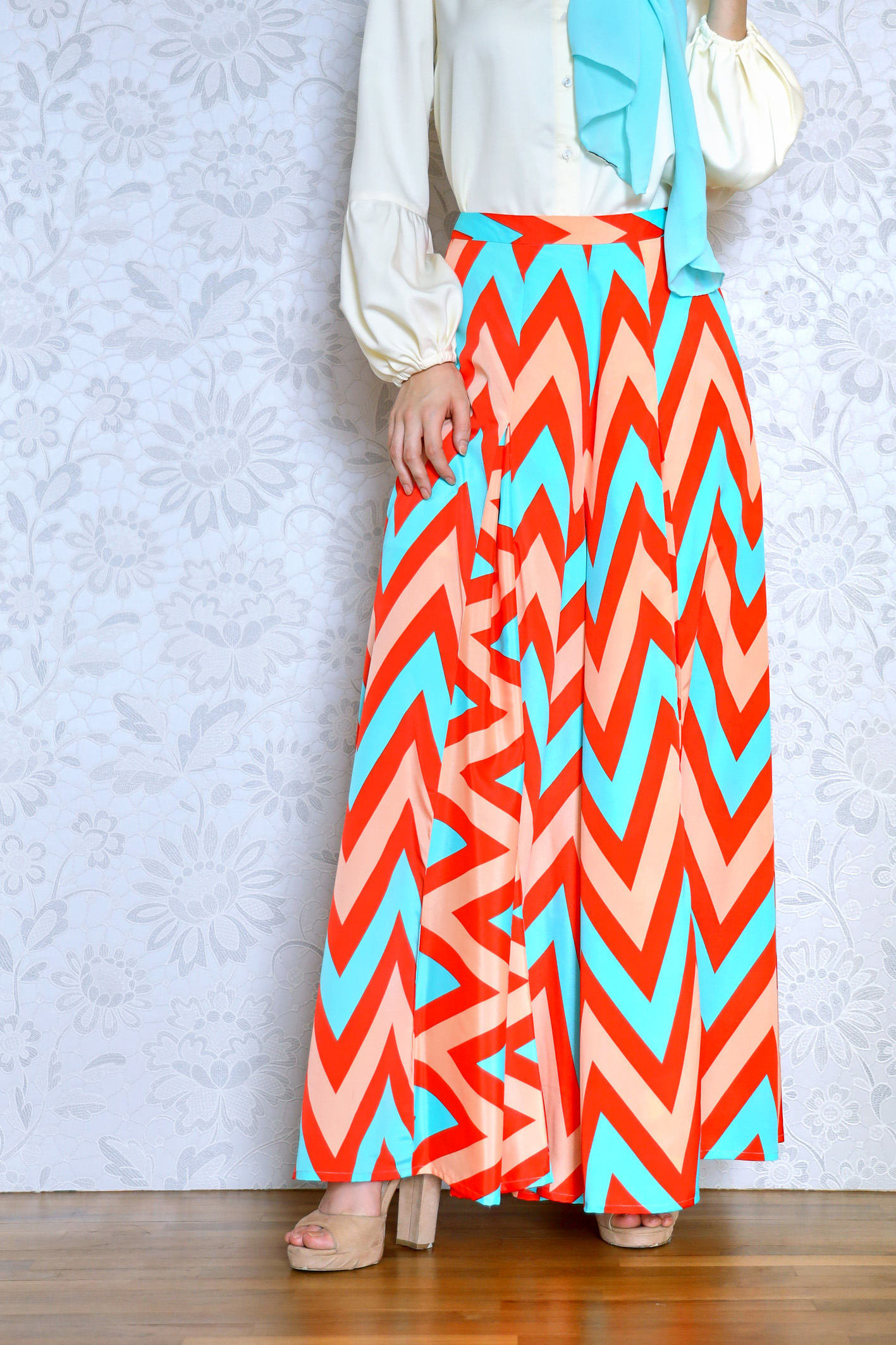 SAFEENA ZIG ZAG PATTERN PALAZZO PANTS – The WonderLand Fashion | Wear ...